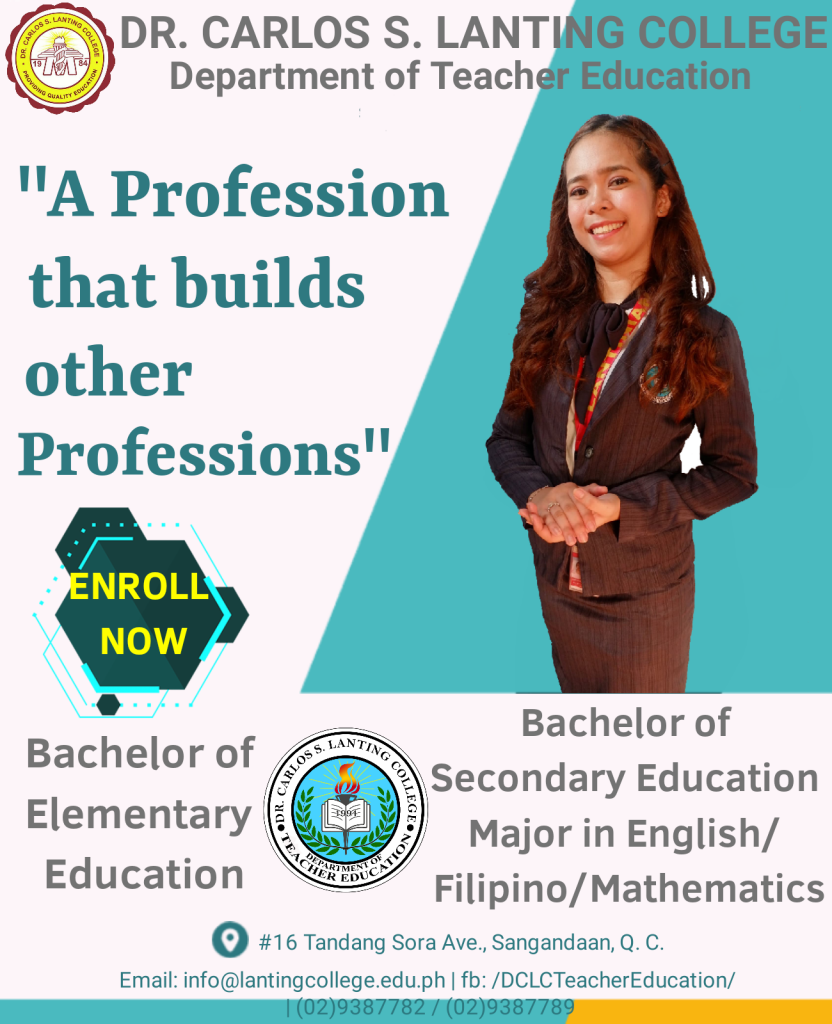 Department of Teacher Education - Dr. Carlos S. Lanting College ...