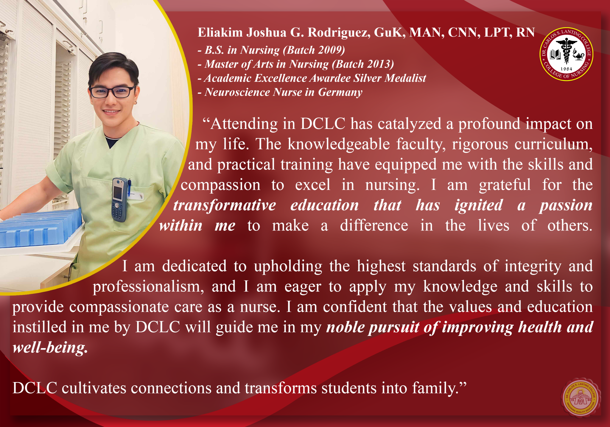 College Of Nursing - Dr. Carlos S. Lanting College | Official Website