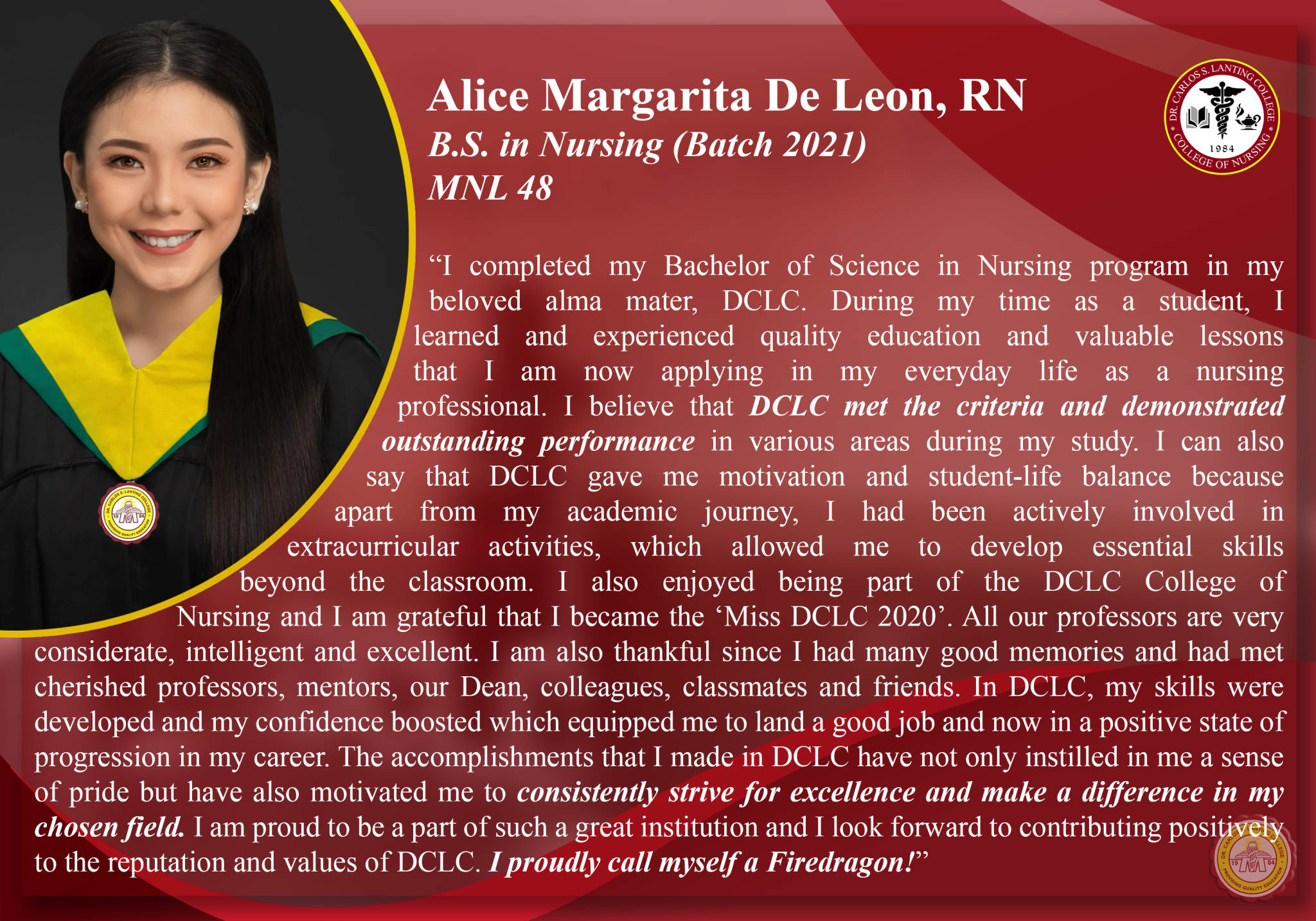 College Of Nursing - Dr. Carlos S. Lanting College | Official Website